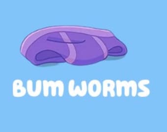 Bluey Bum Worm - Etsy