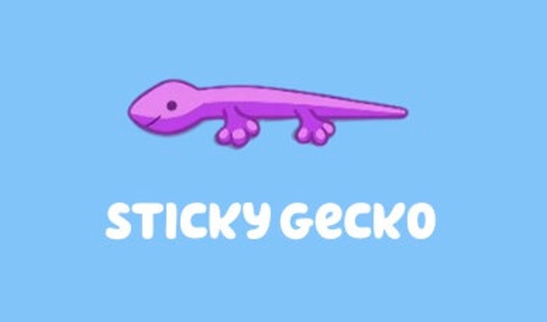 Bluey Sticky Gecko Stickers - Etsy