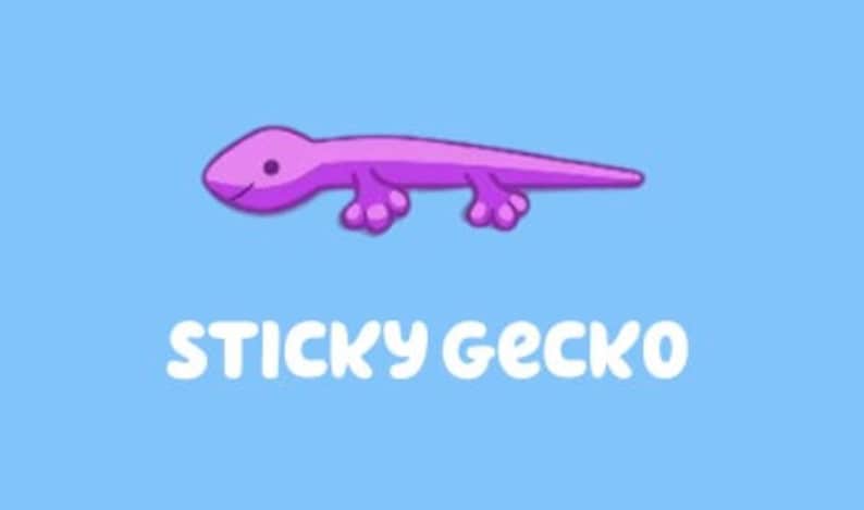 Bluey Sticky Gecko Stickers - Etsy