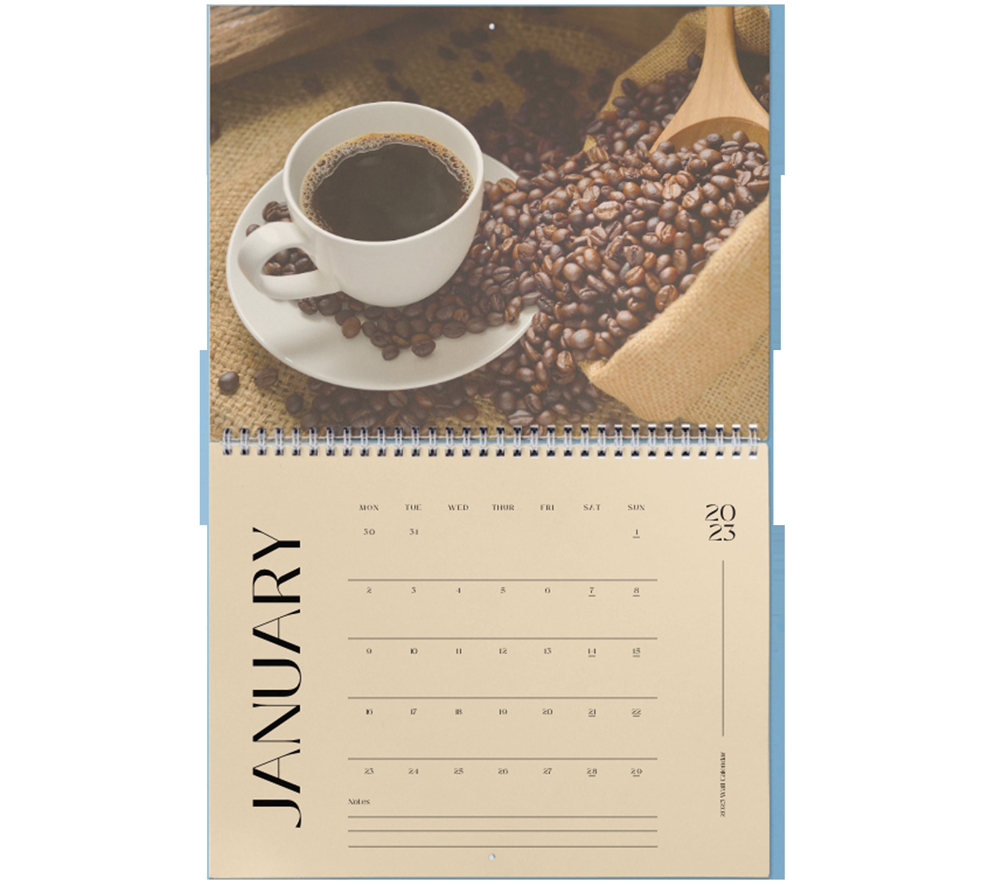 2023 Wall Calendar, Coffee Theme, Coffee Lovers Calendar, Office ...