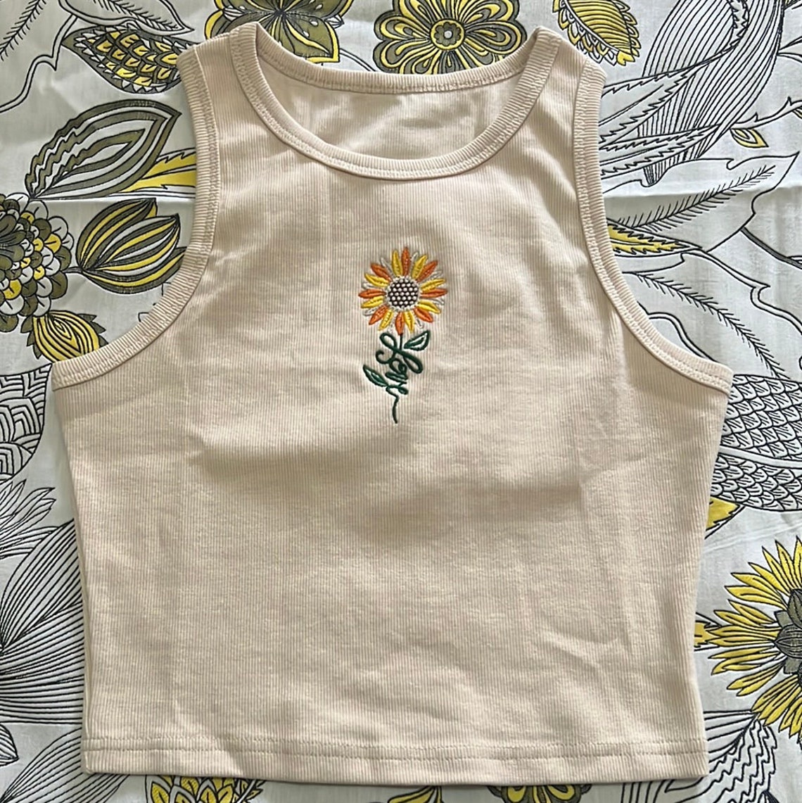 Sunflower Love Crop Top - Etsy
