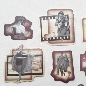 15 or 30 Vintage Movie Film Paper Stickers, Junk Journal, Ephemera ...