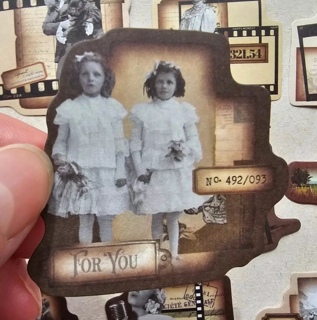 15 or 30 Vintage Movie Film Paper Stickers, Junk Journal, Ephemera ...