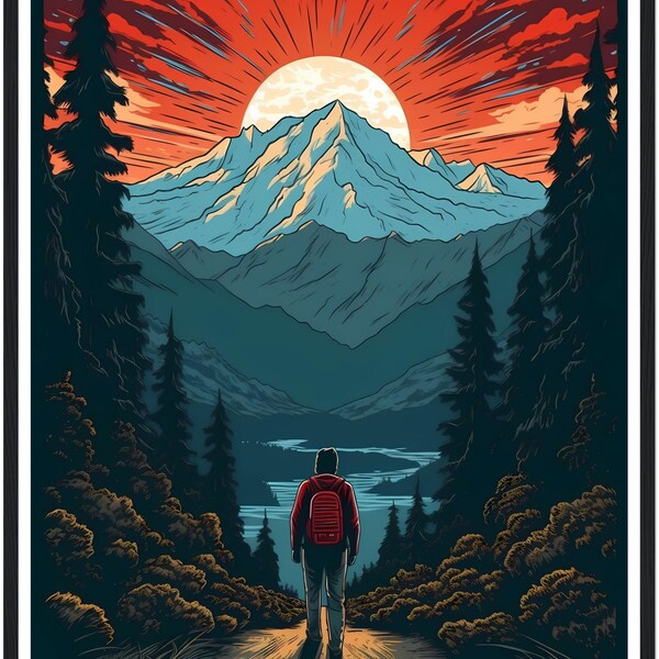 Mountains Poster - Etsy UK