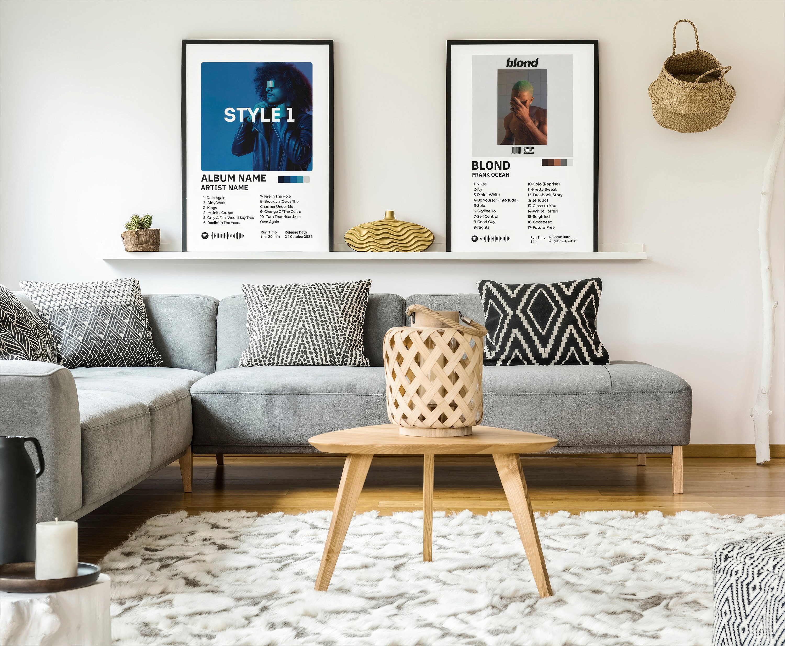 Personalized Album Covers Posters, Set of 3 Album Cover Wall Art ...