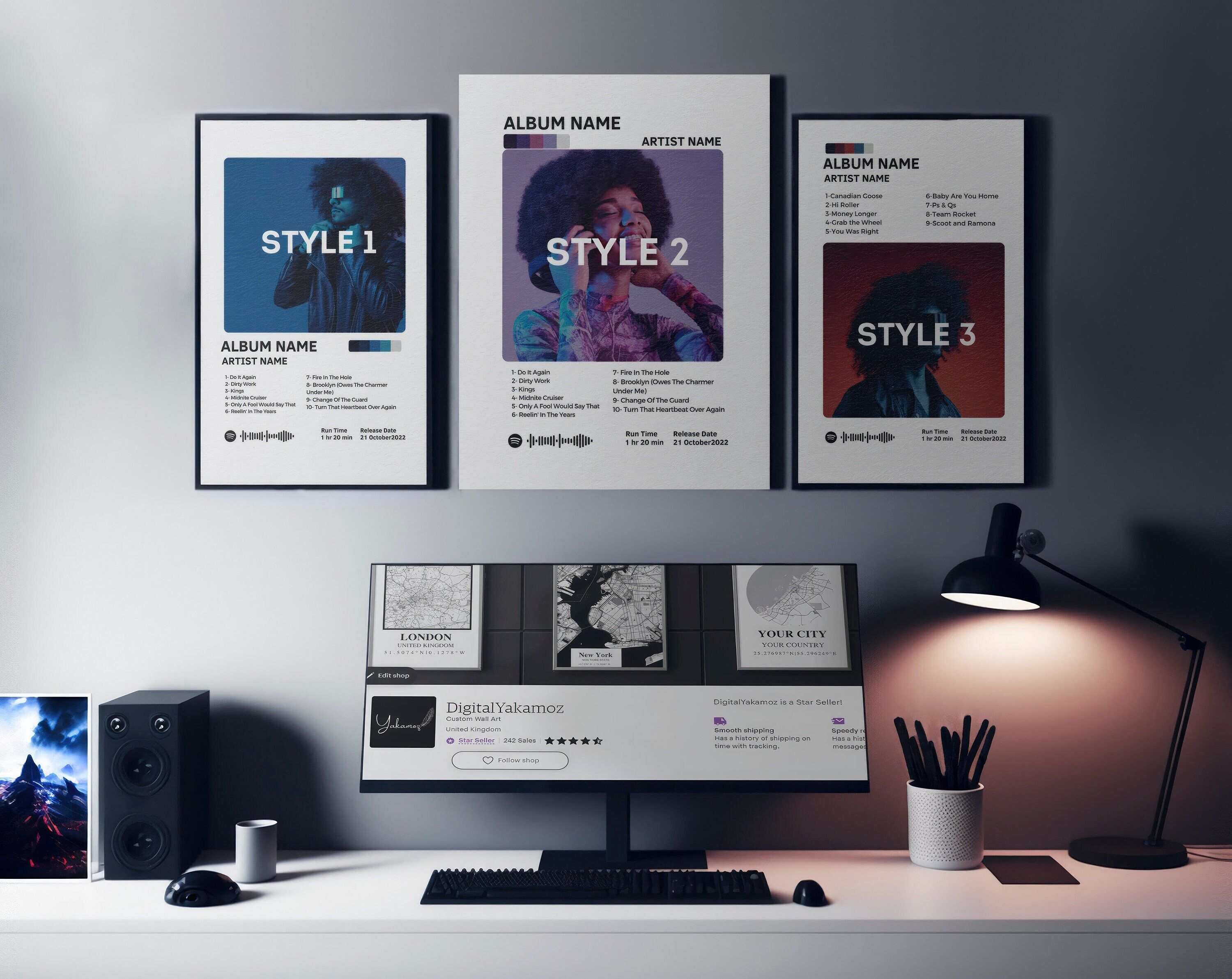 Custom Album Covers Set of 3,album Cover Posters, Personalized Album ...