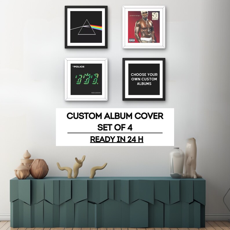 Custom Album Covers Set of 4, Personalized Music Poster, Choose Your ...