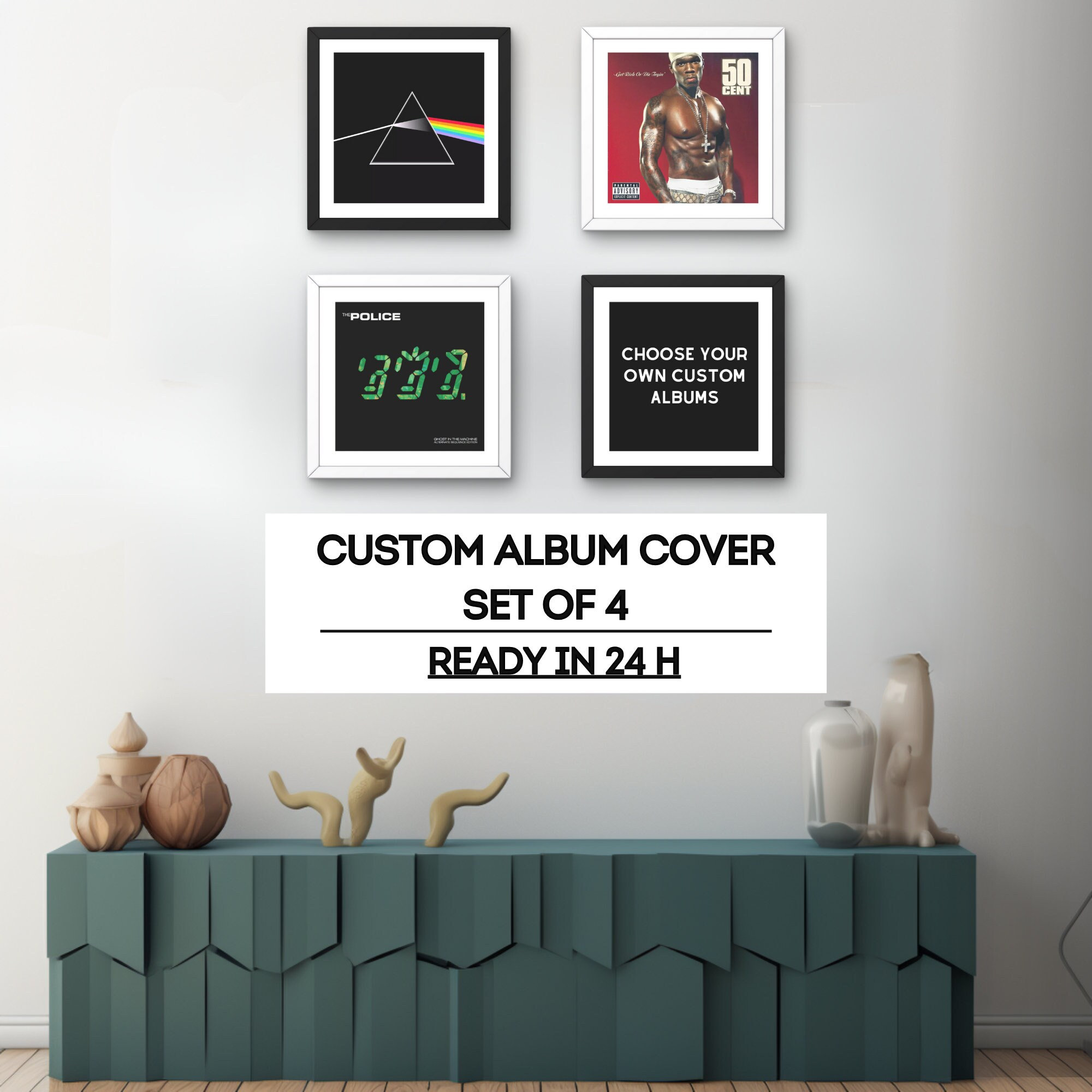 Custom Album Covers Set of 4, Personalized Music Poster, Choose Your ...