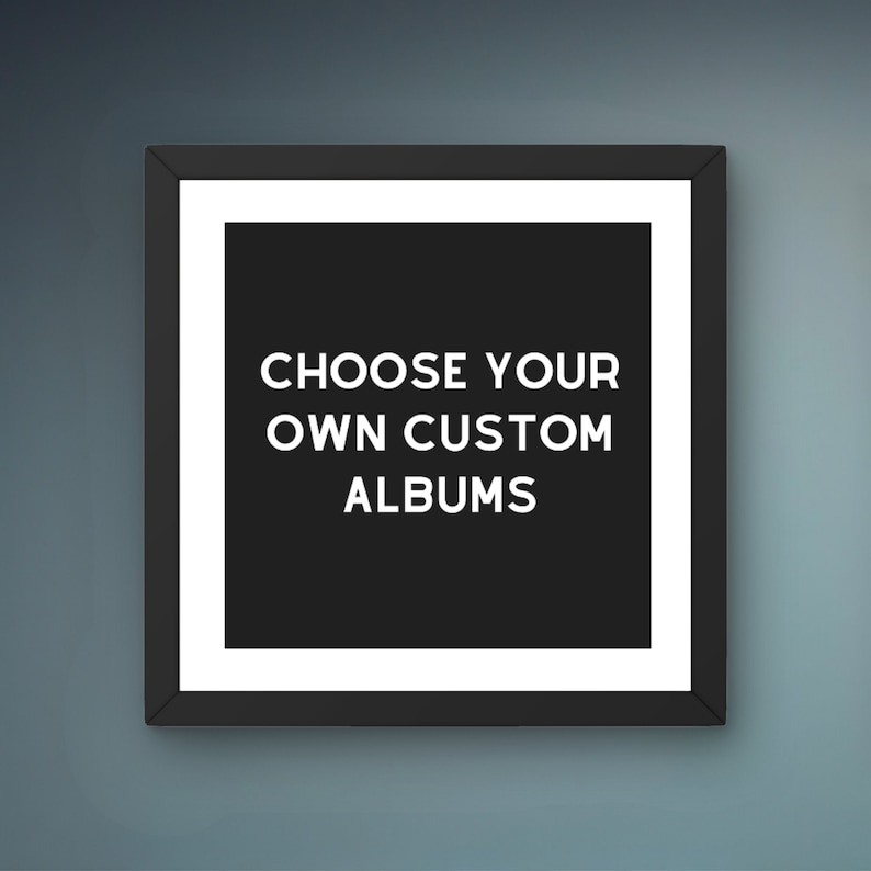 Custom Album Covers Set of 4, Personalized Music Poster, Choose Your ...
