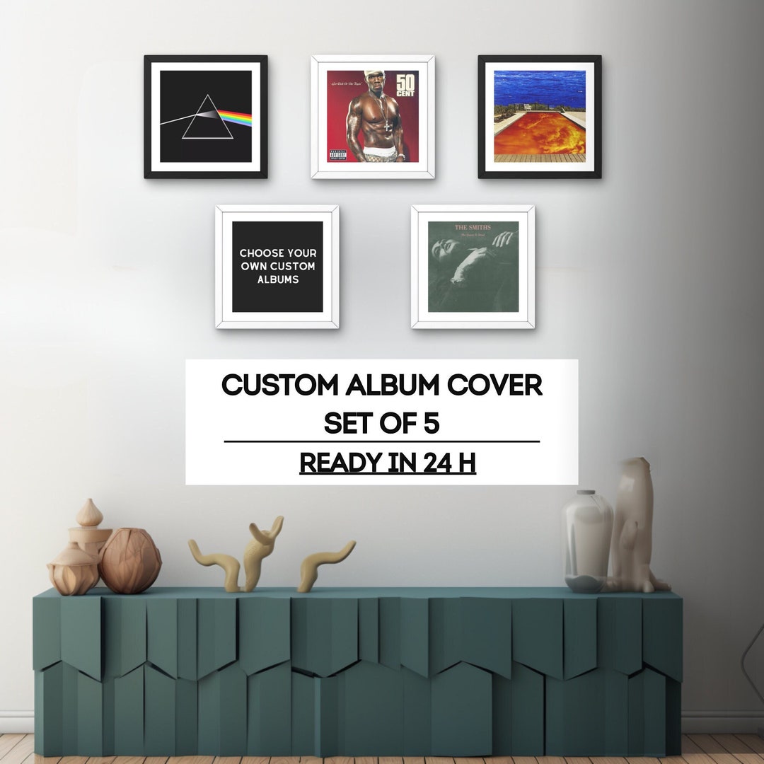 Custom Album Cover Wall Art, Set of 5 Album Cover Poster, Tracklist ...