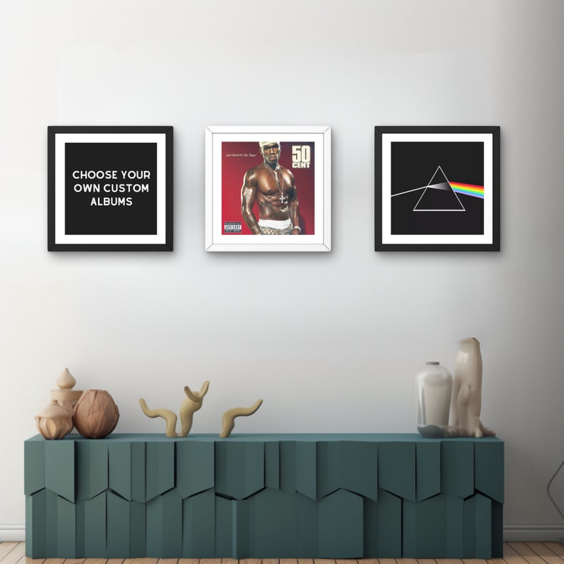 Set of 3 Custom Album Cover Posters, Choose Your Album, Custom Framed ...