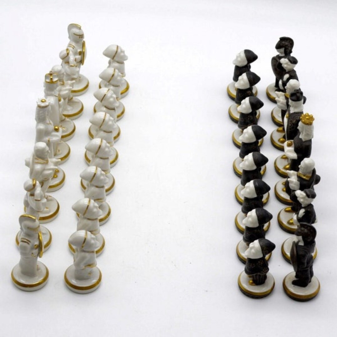 Chess Set, Porcelain Hollywood - Etsy