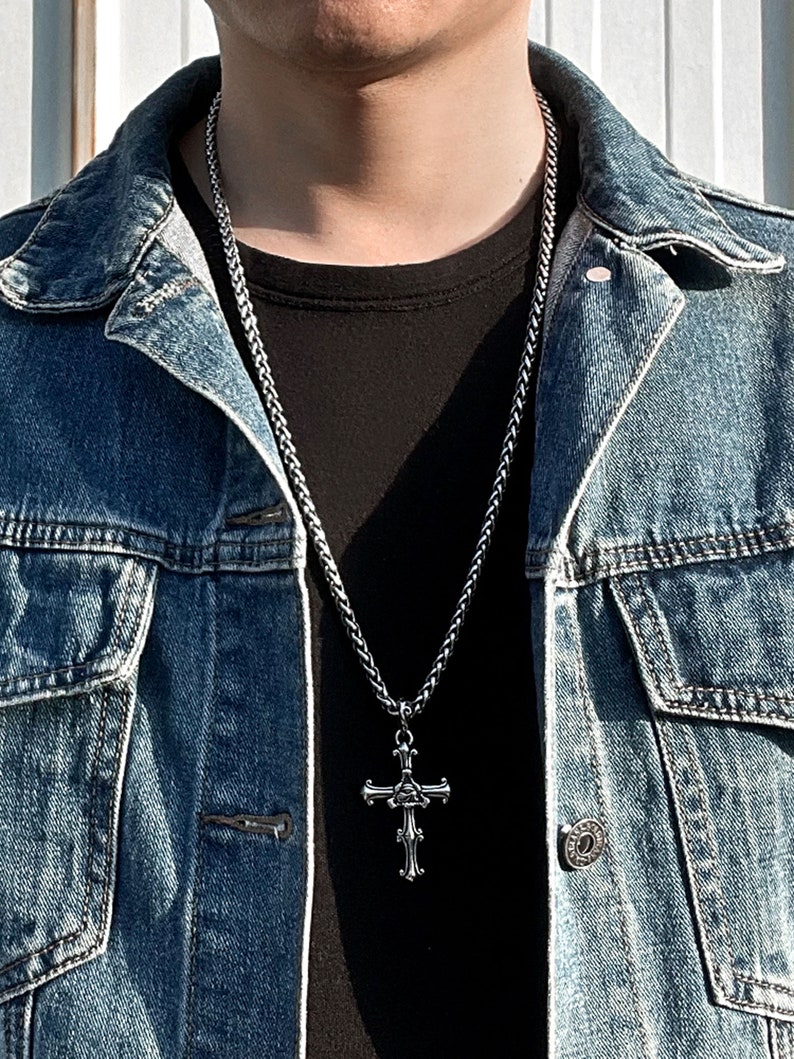 Eye of Horus Cross Pendant Necklace, Faith Cross With Eye of Horus ...