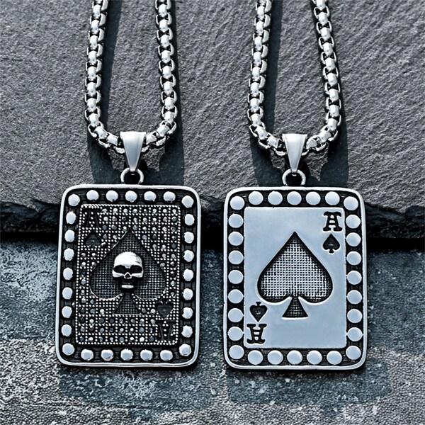 Ace of Spades Necklace Turquoise - Etsy