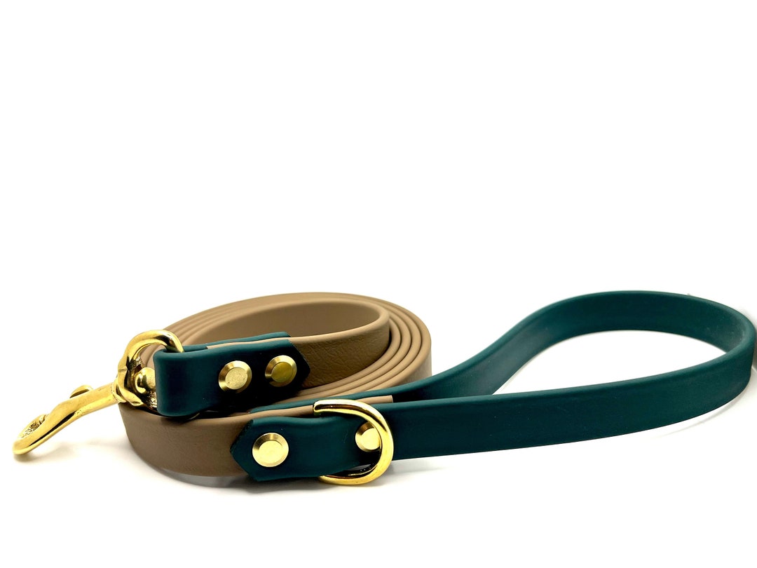 6' Biothane Leash Coyote Tan & Hunter Green - Etsy