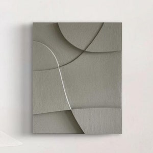 Textured and Minimalist Graphic Wall Piece. Modern Monochromatic Shapes ...