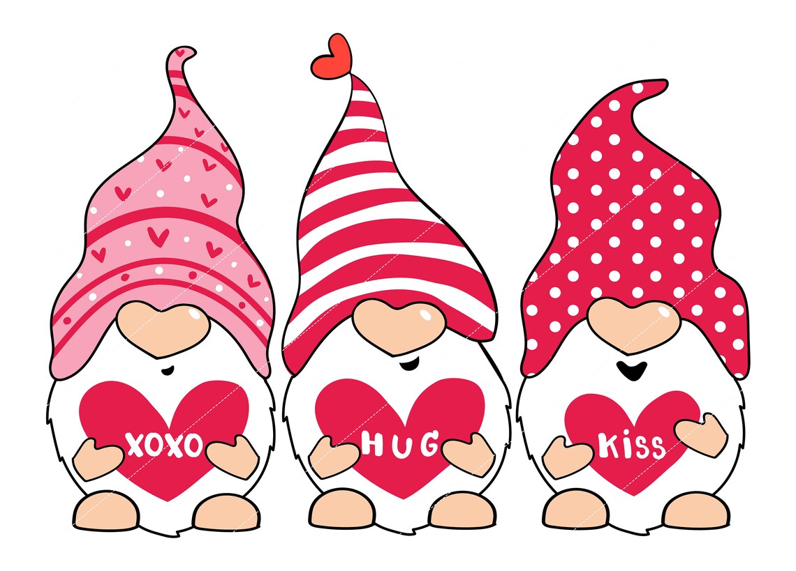 Valentine Gnomes Svg Bundle Valentine Day Gnomes SVG Gnome - Etsy