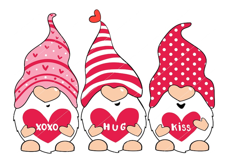 Valentine Gnomes Svg Bundle Valentine Day Gnomes SVG Gnome - Etsy