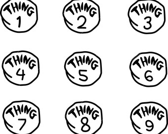 Thing 1 & Thing 2 Layered SVG Easy Iron on Costume With Printer Use ...