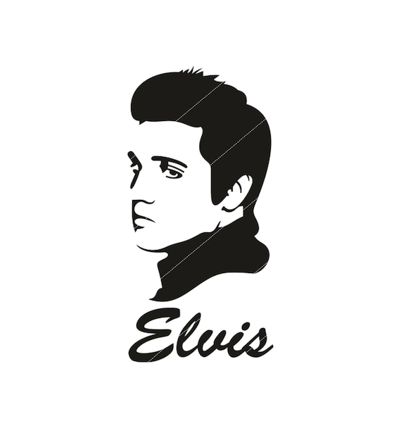 Elvis Presley Black Silhouette