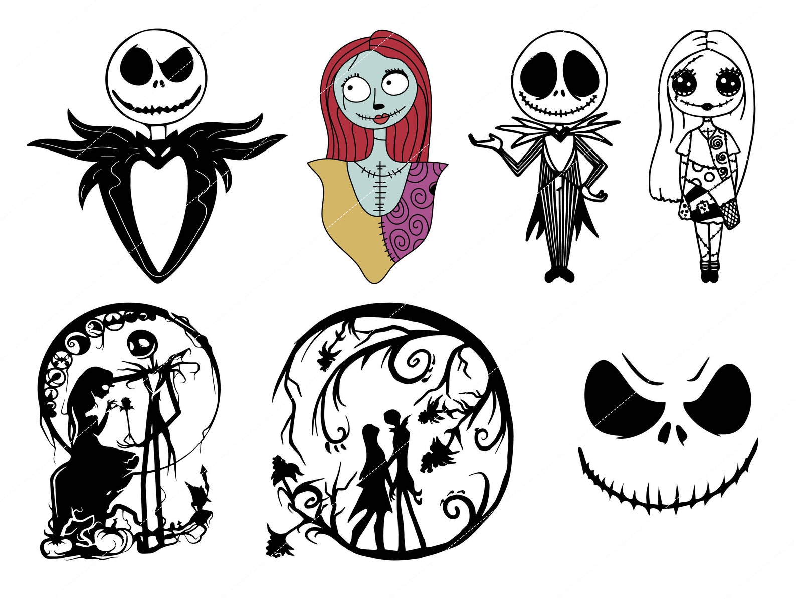 Jack and Sally Svg Nightmare Before Svg Mega Jack - Etsy
