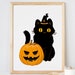 Printable Halloween Decor / Halloween Poster / Halloween Cat and ...