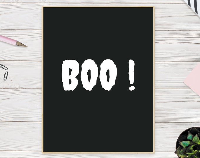 Sup Boo Print, Boo Typography Poster, Sup Sign Minimalist Wall Art ...