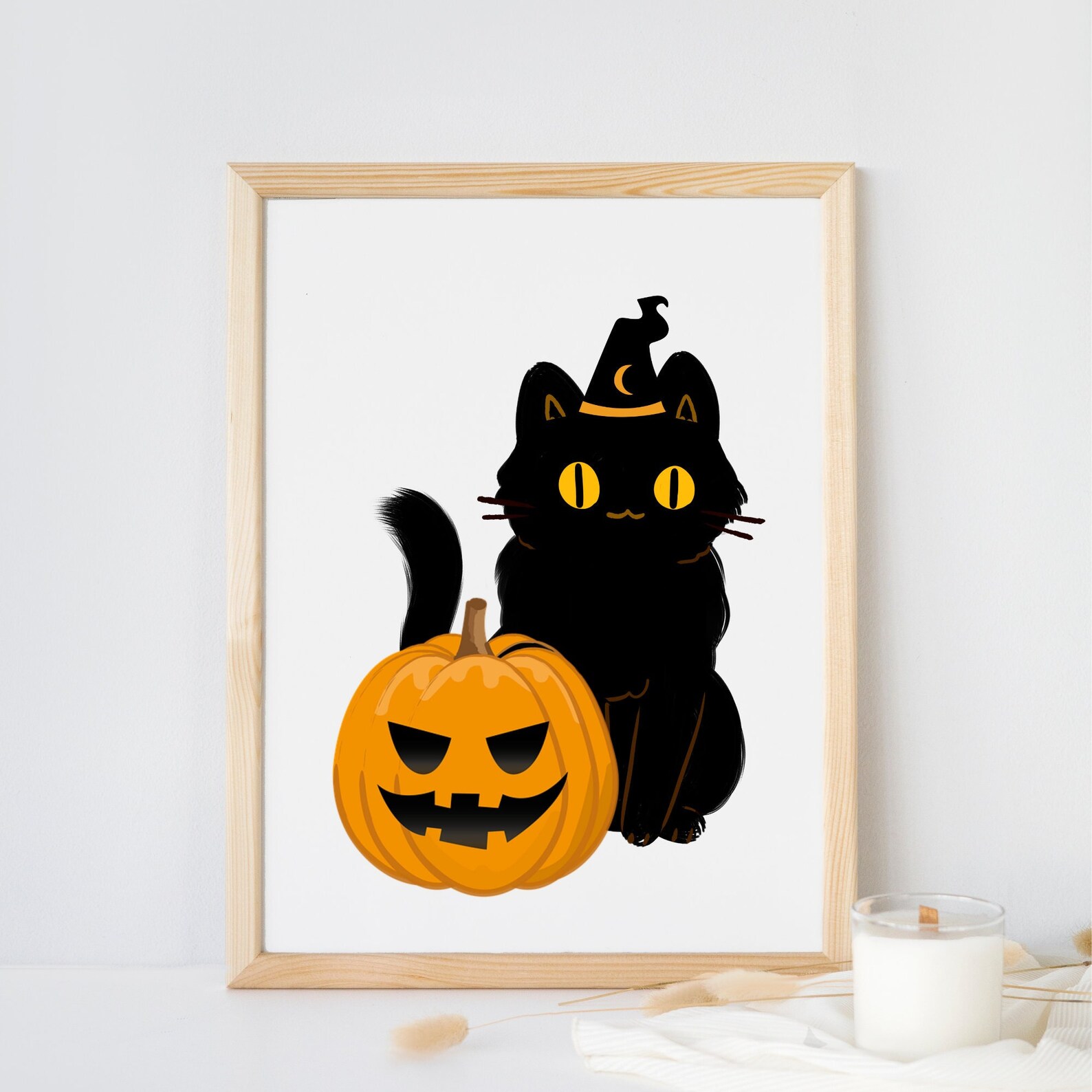 Printable Halloween Decor / Halloween Poster / Halloween Cat and ...