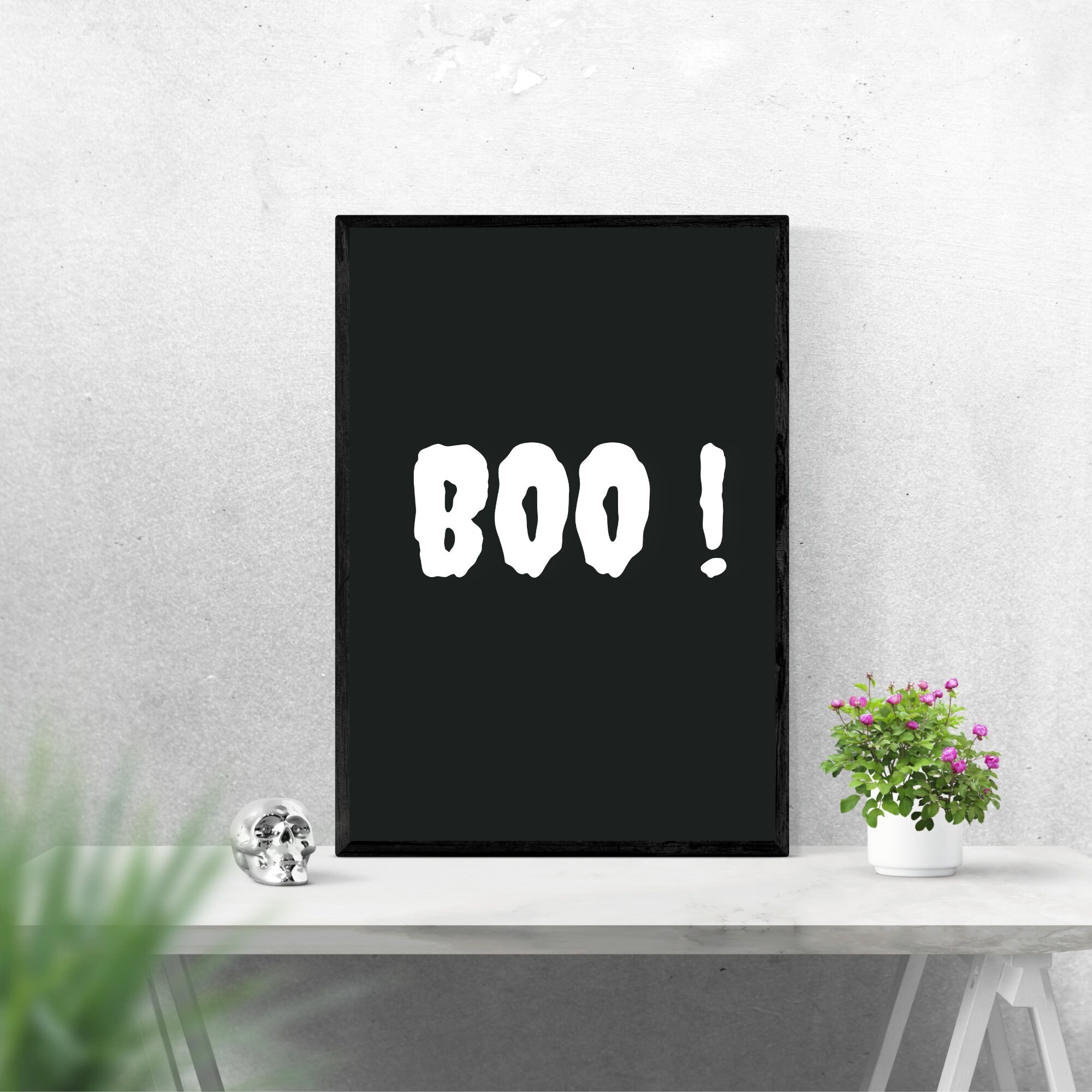 Boo Prints, Boo Halloween Printable, Funny Halloween Printable Wall Art ...