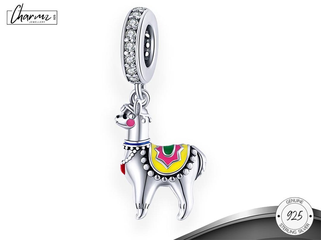 925 Silver Llama Dangle Charm, Alpaca Bracelet Charm, Peruvian Gifts ...