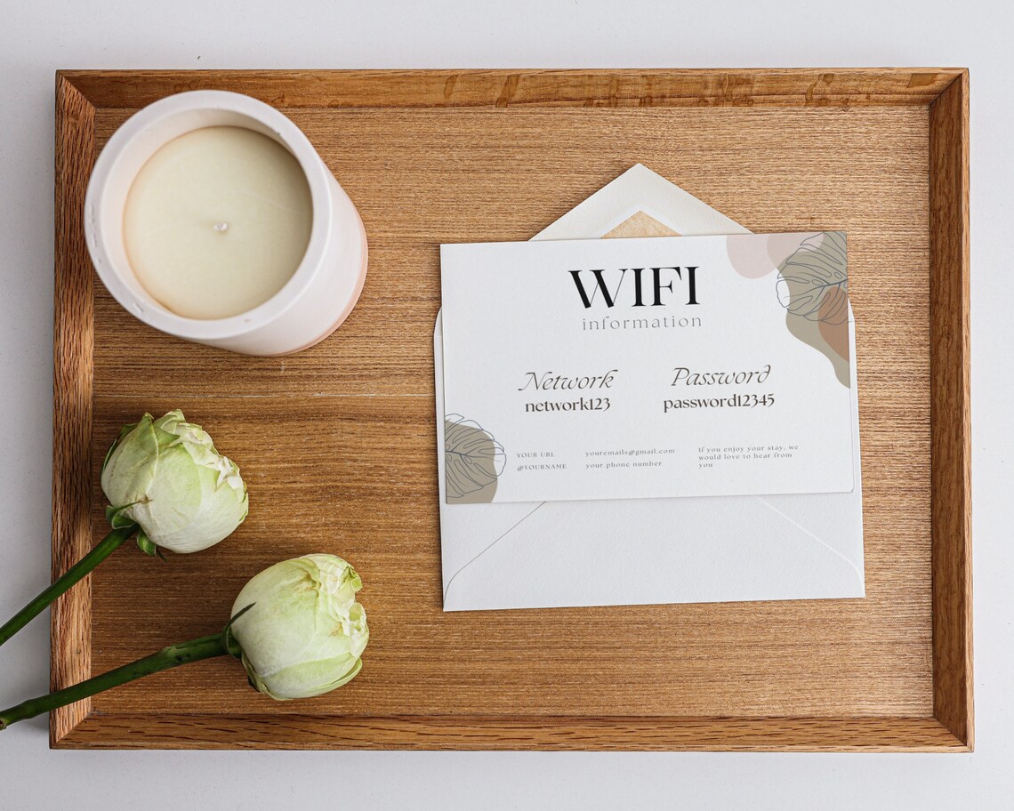 Welcome Card Modern Template Airbnb for Guests Editable Canva Design ...