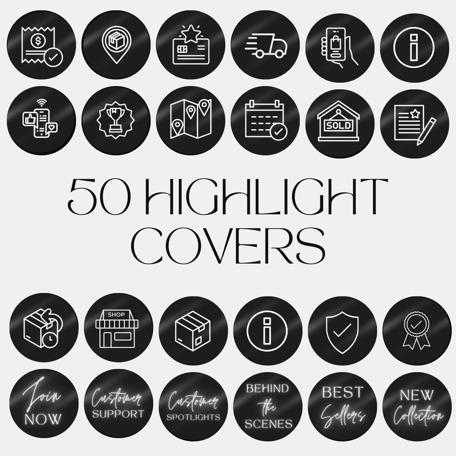 Luxury Branding Aesthetic Icon Pack - Minimalist Logo Website Blog Shop ...