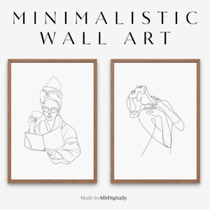 Feminale Wall Art Women Body Outline Wall Art Set of 2 Instant Download ...