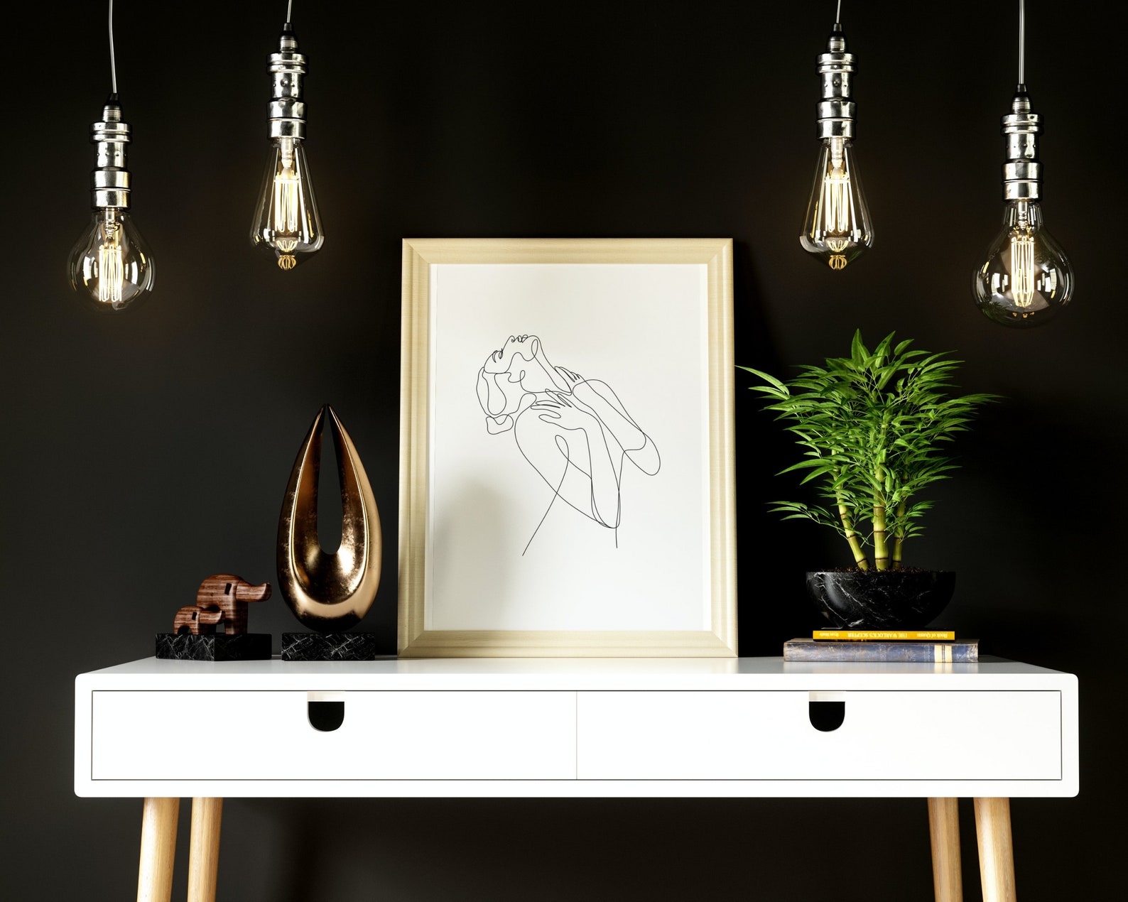 Feminale Wall Art Women Body Outline Wall Art Set of 2 Instant Download ...