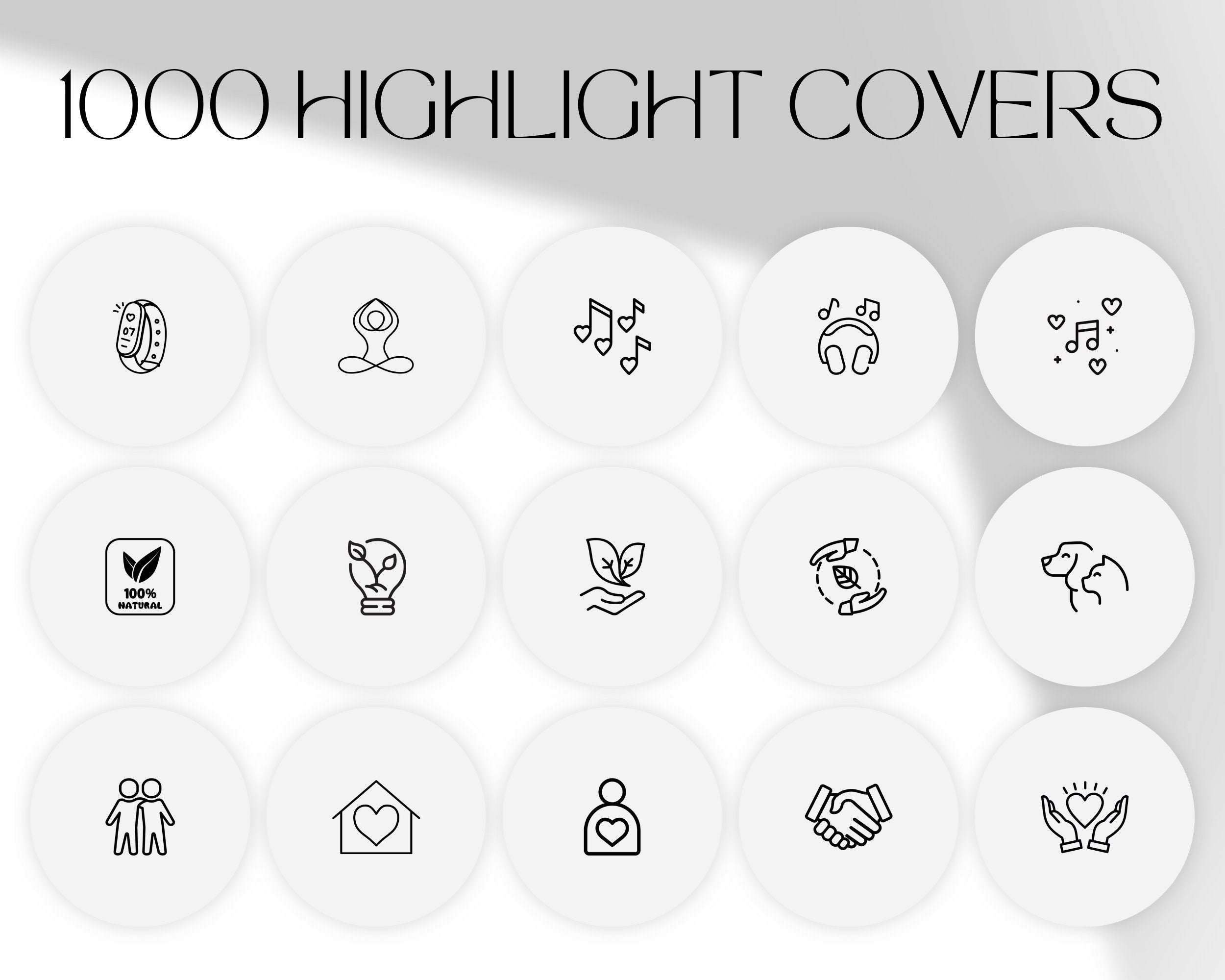 1000 Insta Highlight Covers 250 Designs 5 Farben - Etsy.de