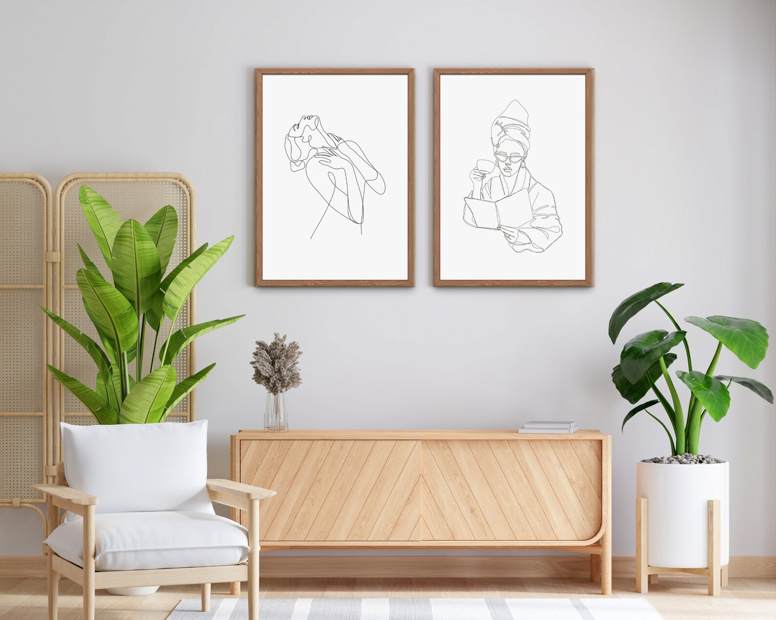 Feminale Wall Art Women Body Outline Wall Art Set of 2 Instant Download ...