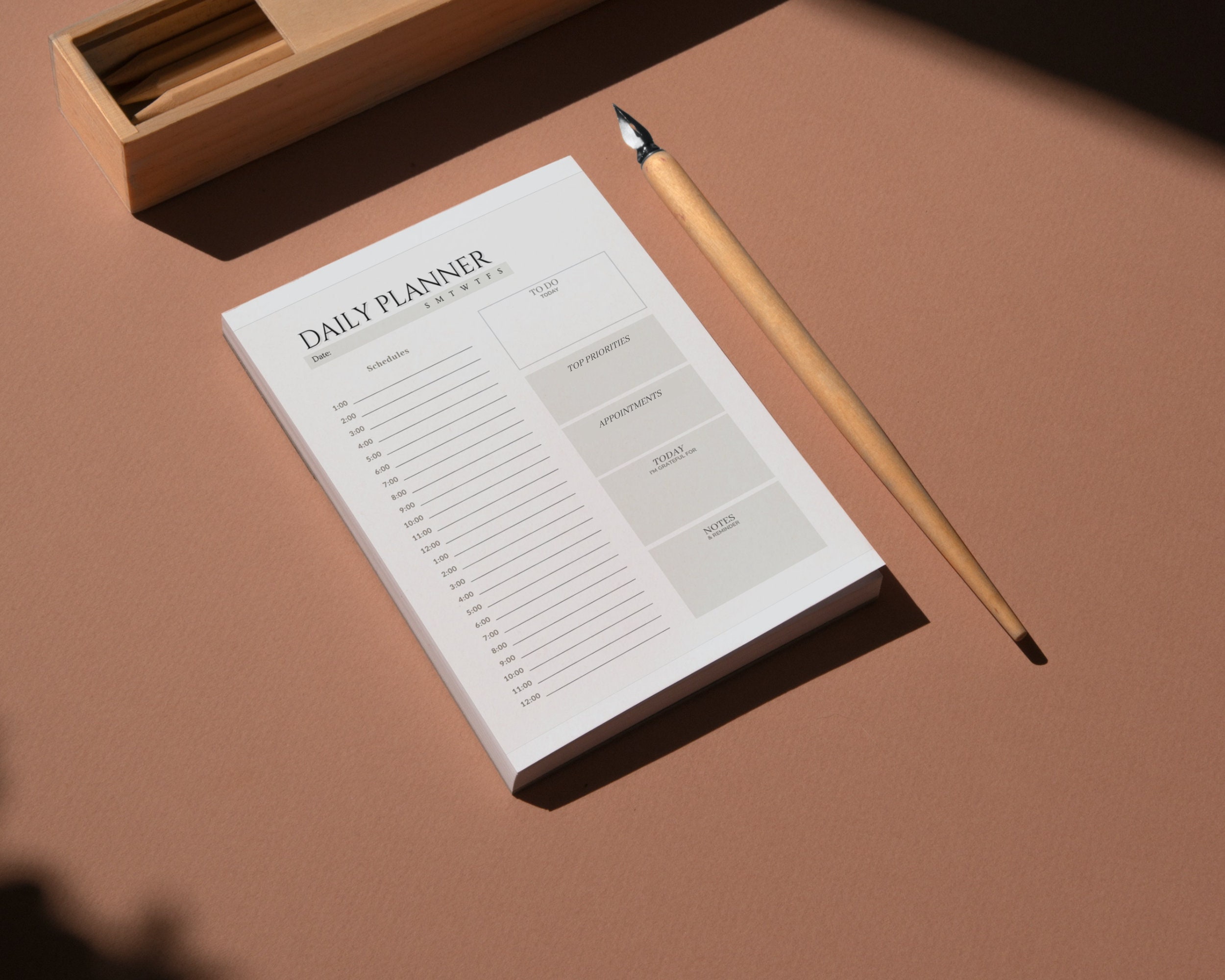 Daily Planner Printable Daily to Do List Daily Schedules 24 Hour ...