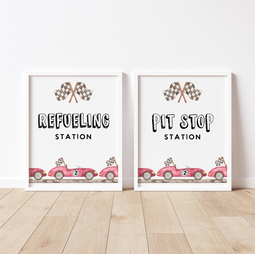 Race Car Birthday Party Sign, TWO FAST Favor Sign, Any Age, Table Sign ...