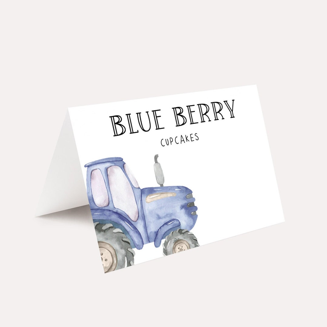 Blue Tractor Food Tent, Tractor Food Tent, Tractor Food Label, Tractor ...