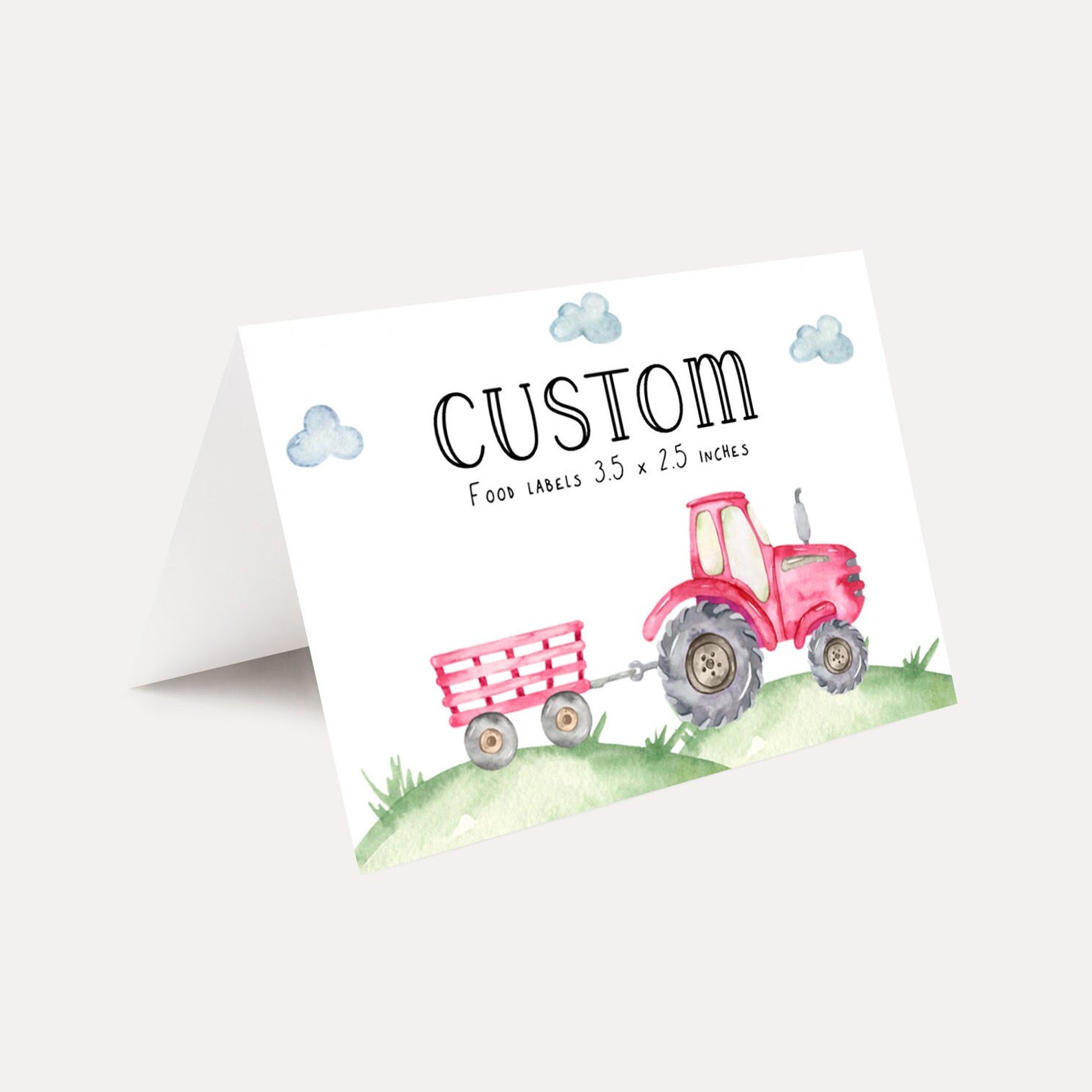 Tractor Birthday Food Tent Labels: Farm Party Decor (digital Download ...