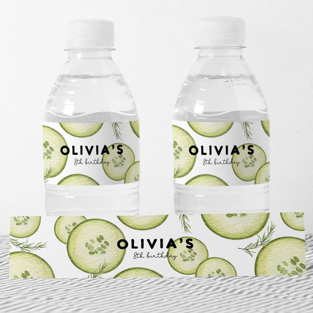 Spa Birthday Water Bottle Labels: Glam Party Decor (digital Download ...
