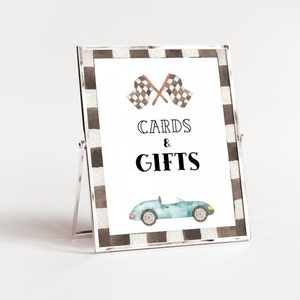 Race Car Party Sign, Pit Stop Table Sign, Fast One, Pit Stop Table Sign ...