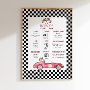 Race Car Party Signs: Pit Stop, Refueling Station, Speed Limit, Checked ...
