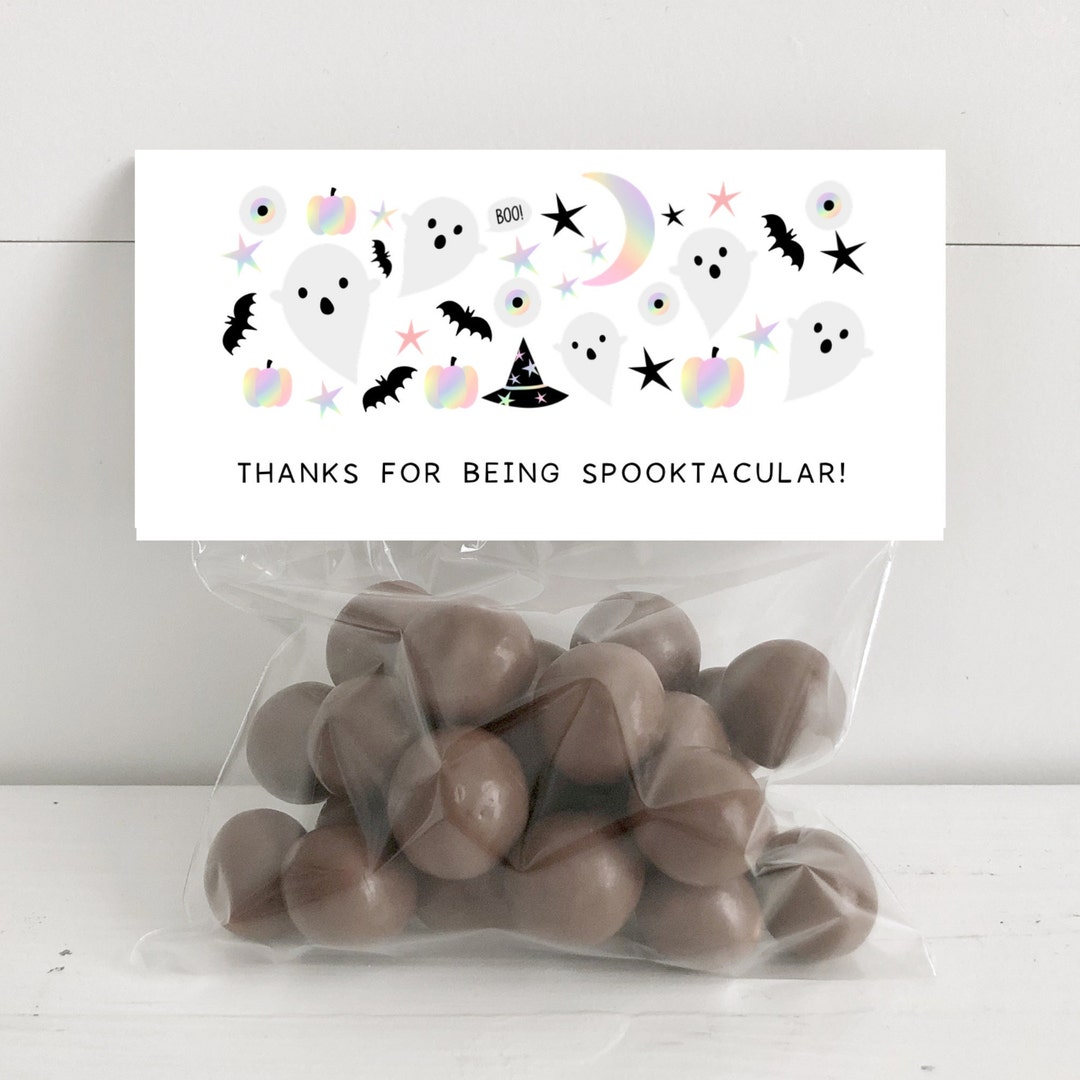 Halloween Treat Bag Topper, Editable Favor Tags (digital Download) - Etsy