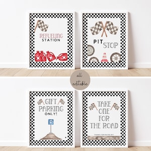 Race Car Birthday Food Tent Labels: Pit Stop Theme (digital Download ...