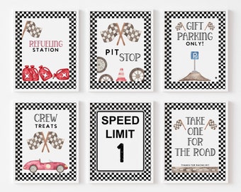 Race Car Fast ONE Stats Milestone 1st Birthday Sign. First Speed Racing ...