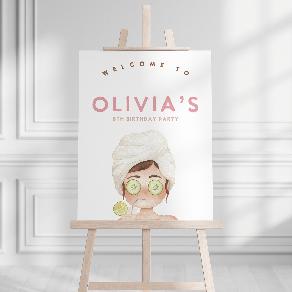 Spa Birthday Milestone Board: Glam Party Decor (instant Download) - Etsy