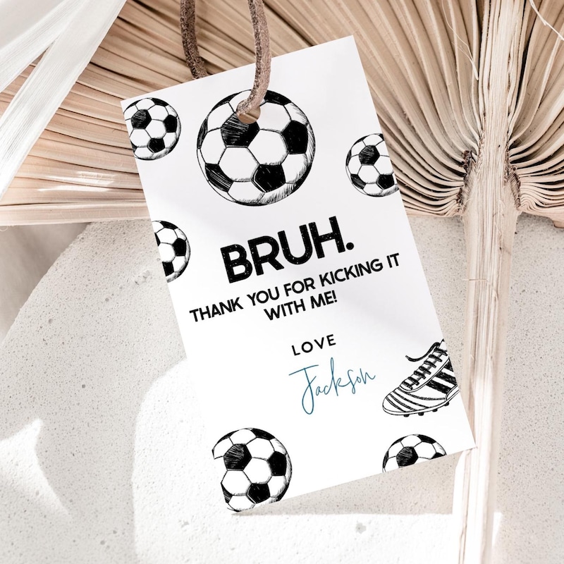 Soccer Thank You Tag - Etsy