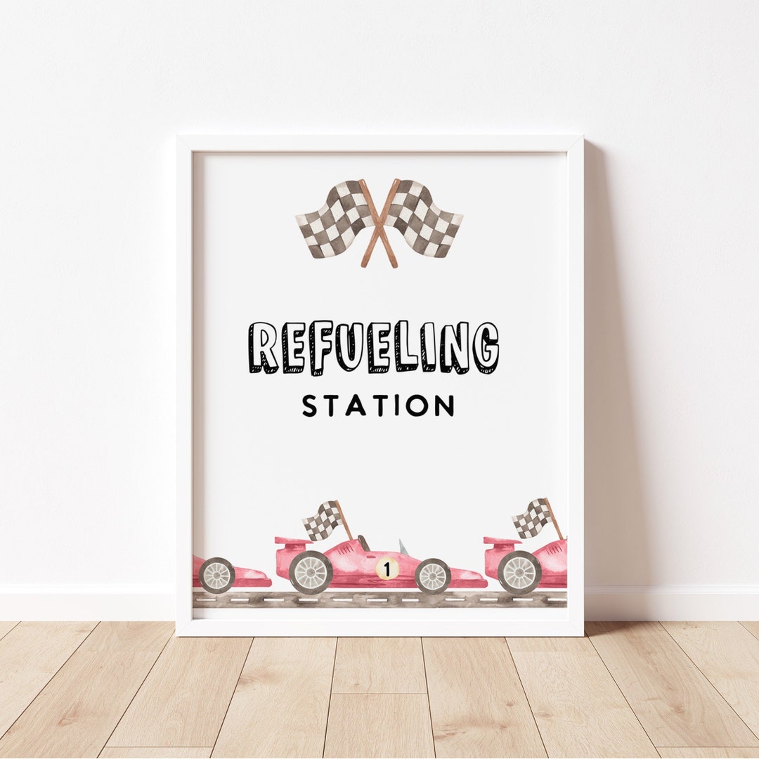 Race Car Birthday Party Sign, Any Age, Favor Sign, Table Sign, Car ...