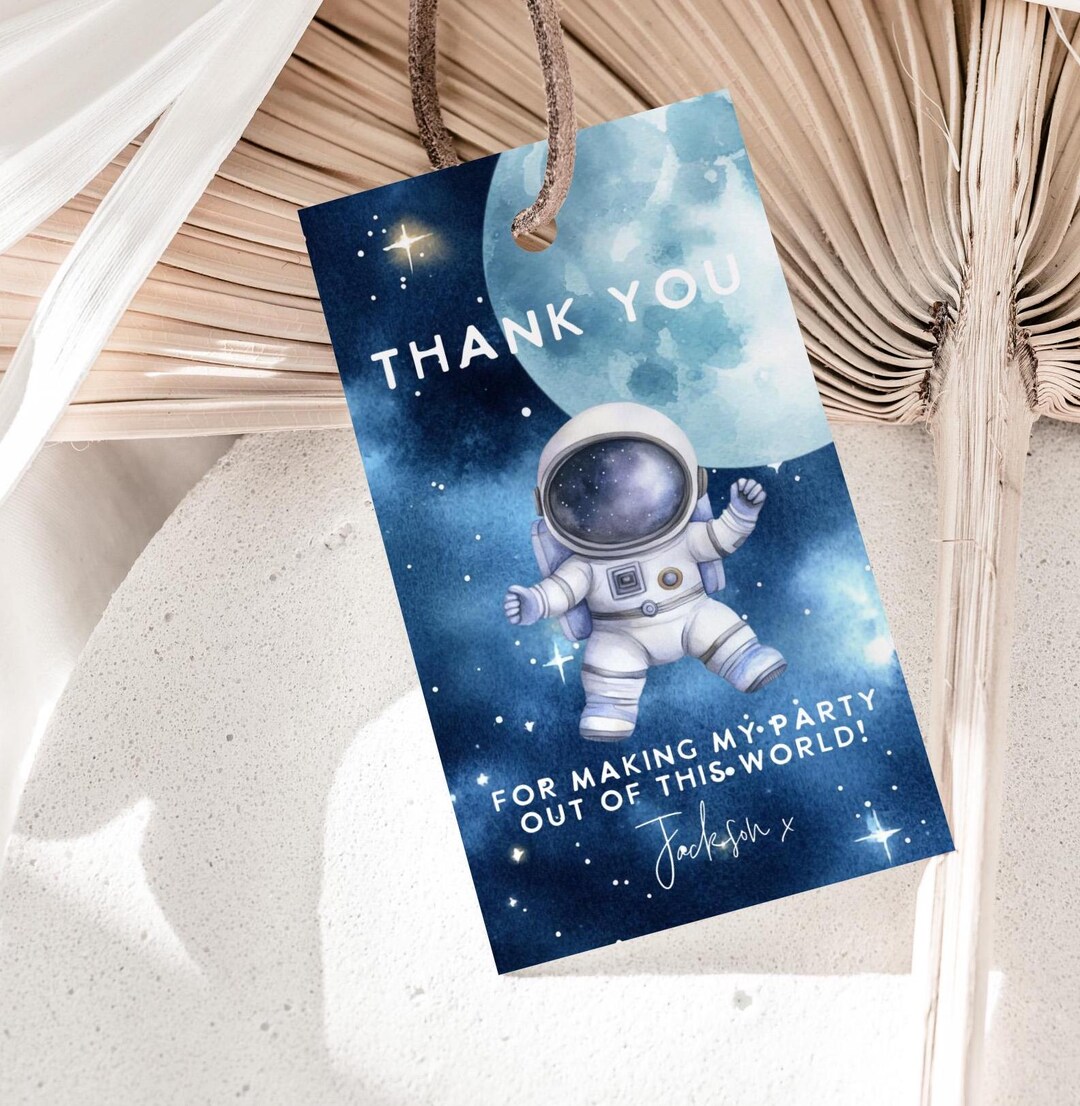 Outer Space Favor Tags, Space Party, Space Gift Tags, Space Thank You ...